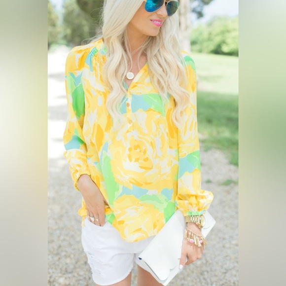 Lilly Pulitzer | Tops | Lilly Pulitzer First Impressionssunglow Yellow ...